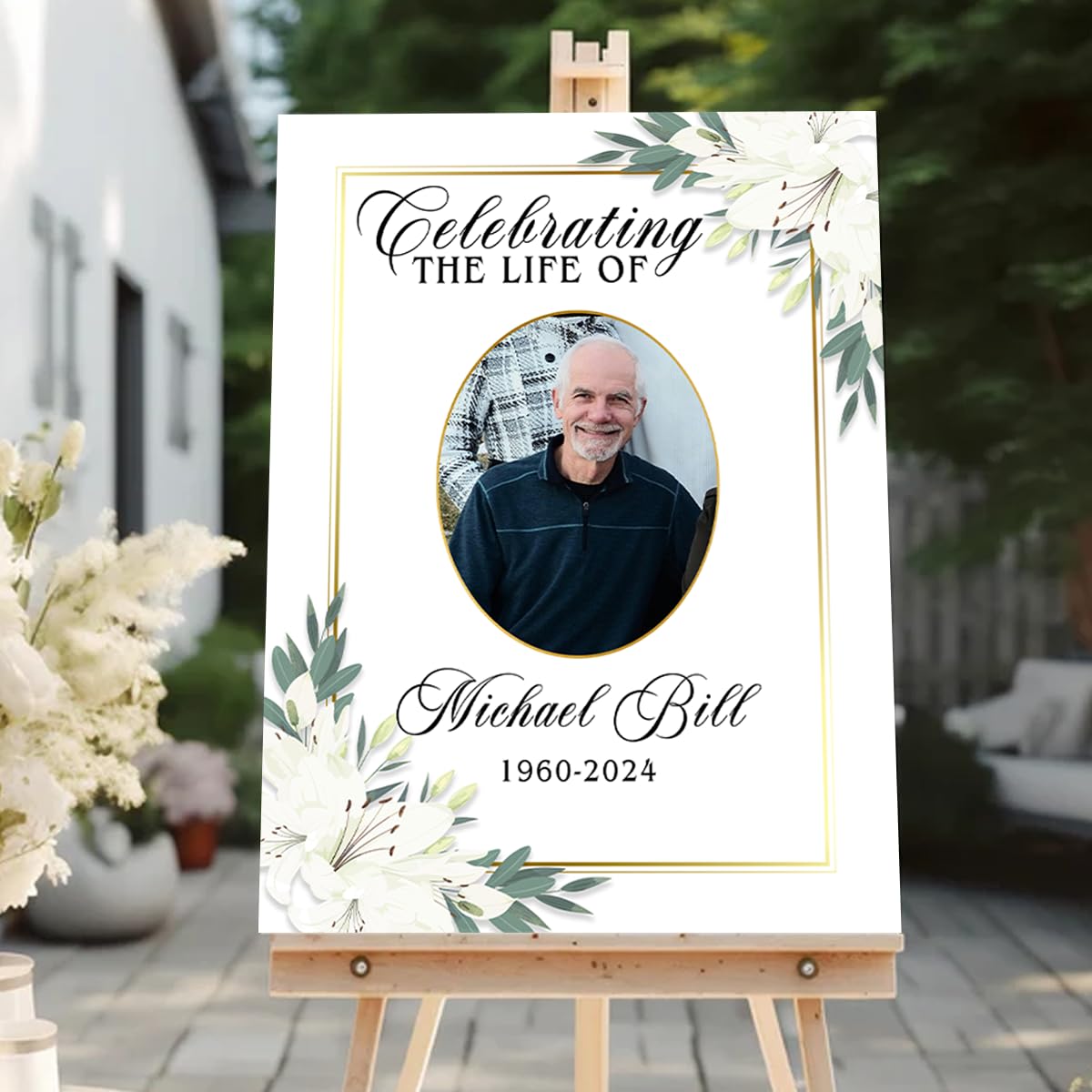 Amazon.com : Personalized Multi-size Funeral Welcome Sign, Editable ...