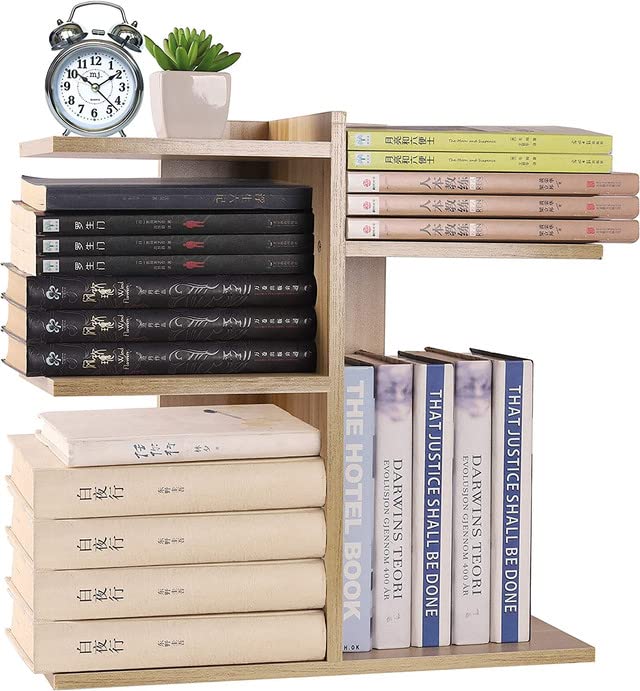 UniArt Small Desktop Bookshelf Organizers - Storage Display Rack Office ...