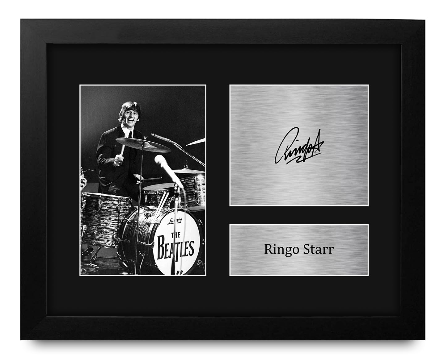 Amazon.com: HWC Trading Ringo Starr The Beatles Framed Gifts Printed ...