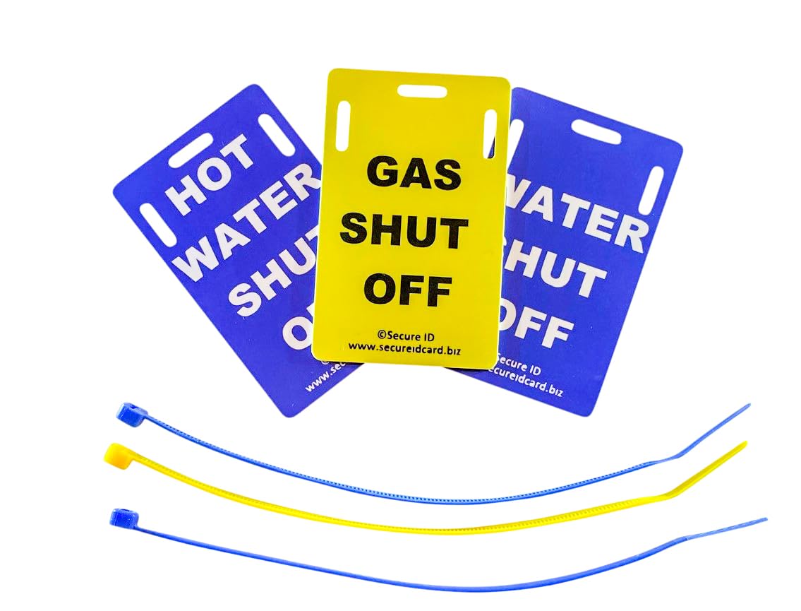 Amazon.com: Utility Tag Valve Locator Gas Shut Off Water Shut Off Hot ...