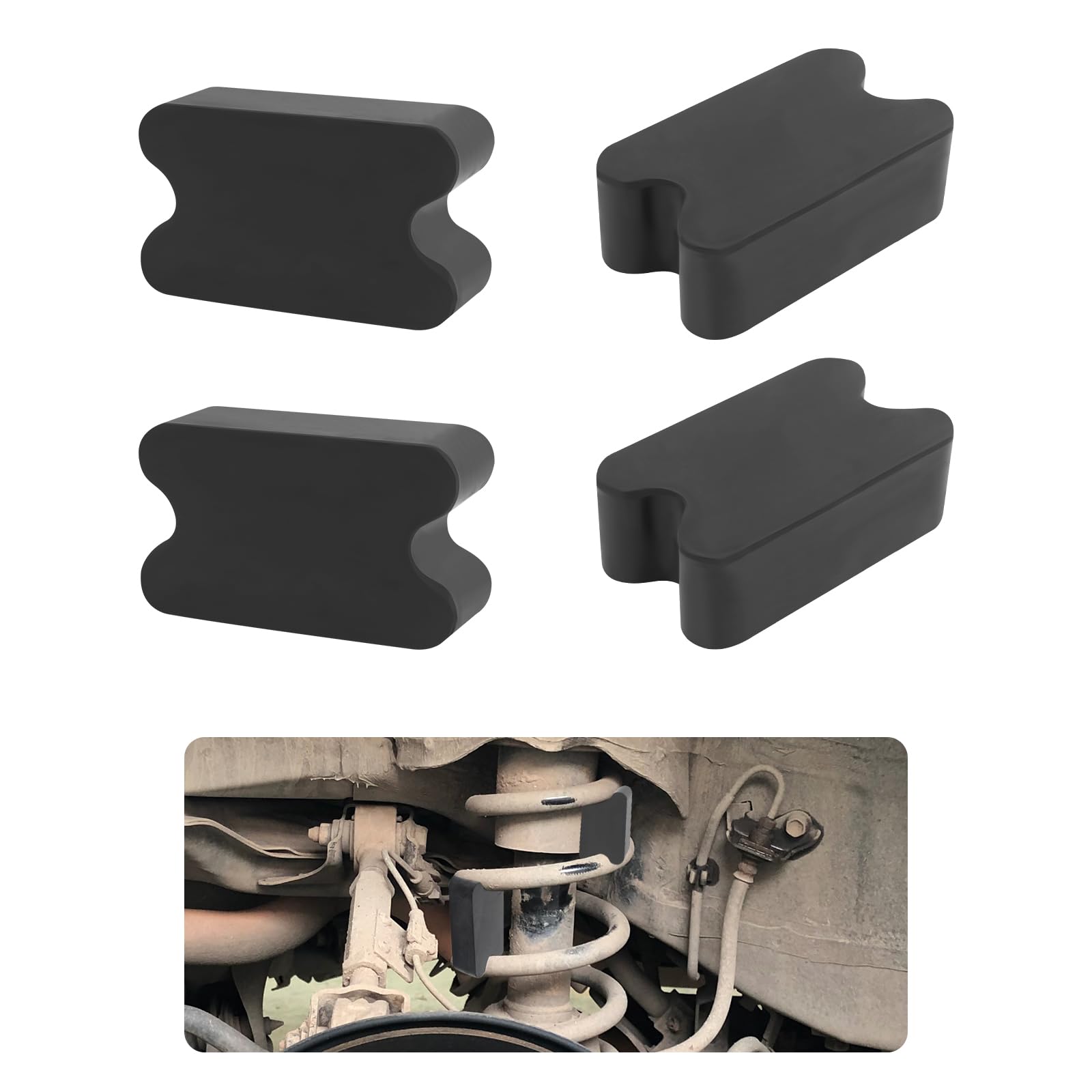4PCS Rubber Coil Spring Spacers,Heavy Duty Front Coil Spring Booster ...