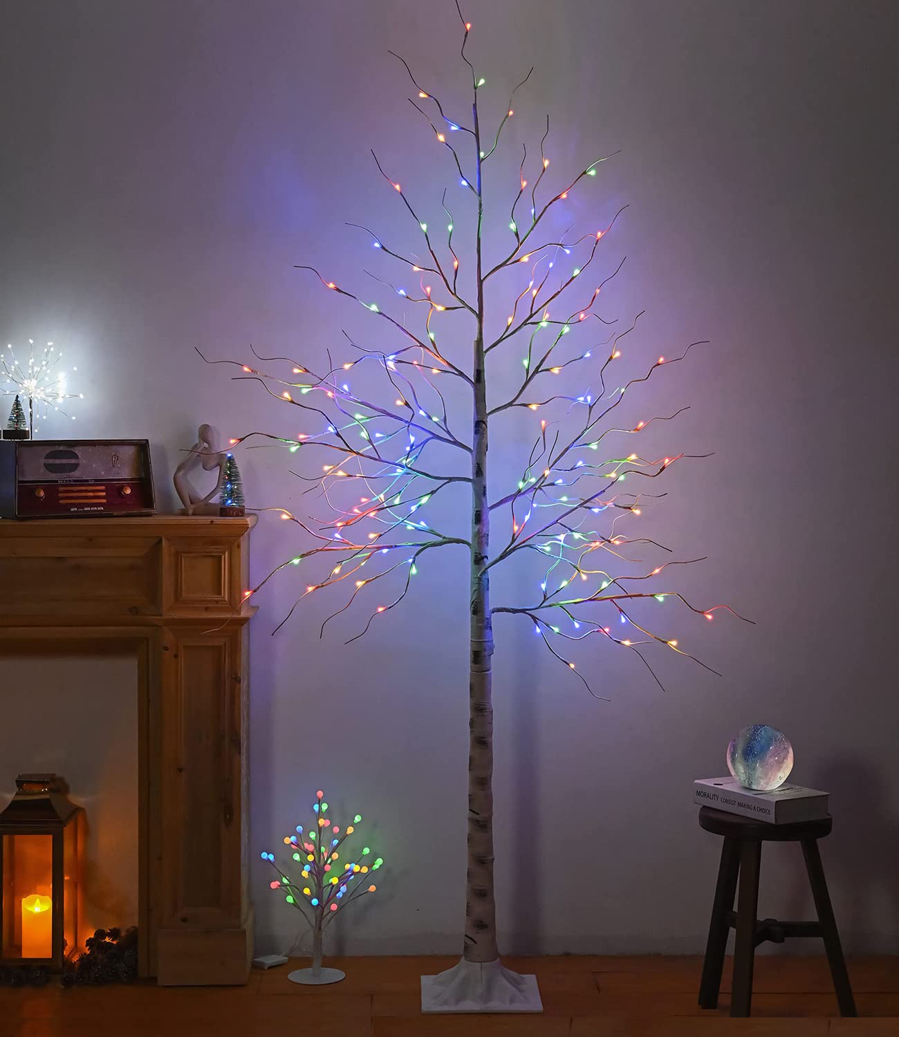 Amazon.com : Hawisphy Lighted Birch Tree, 6Ft 104LED Halloween Tree ...
