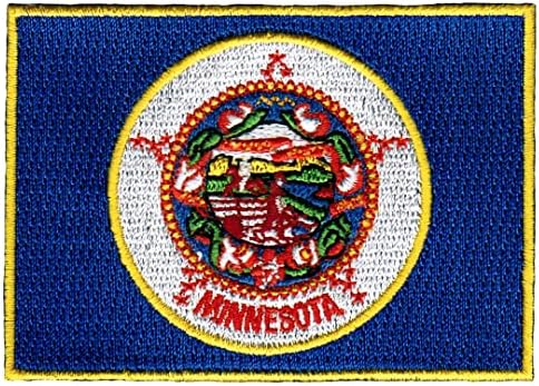 Amazon.com: Minnesota State Flag Embroidered Emblem Iron On Sew On MN Patch