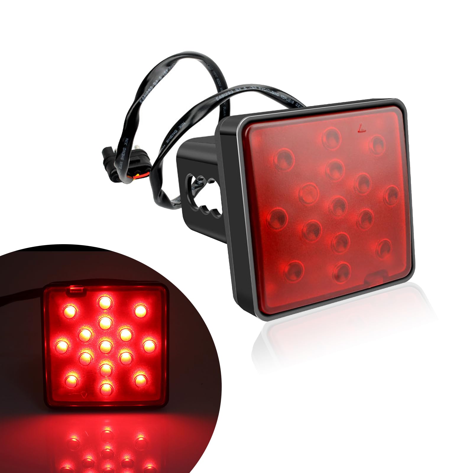 Amazon.com: Irinidig 1 PC Trailer Hitch Lights with 15 LEDs, 3.26In ABS ...