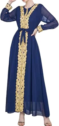 Amazon.com: VETCS Women's Elegant Robe Muslim Arabic Costume ...