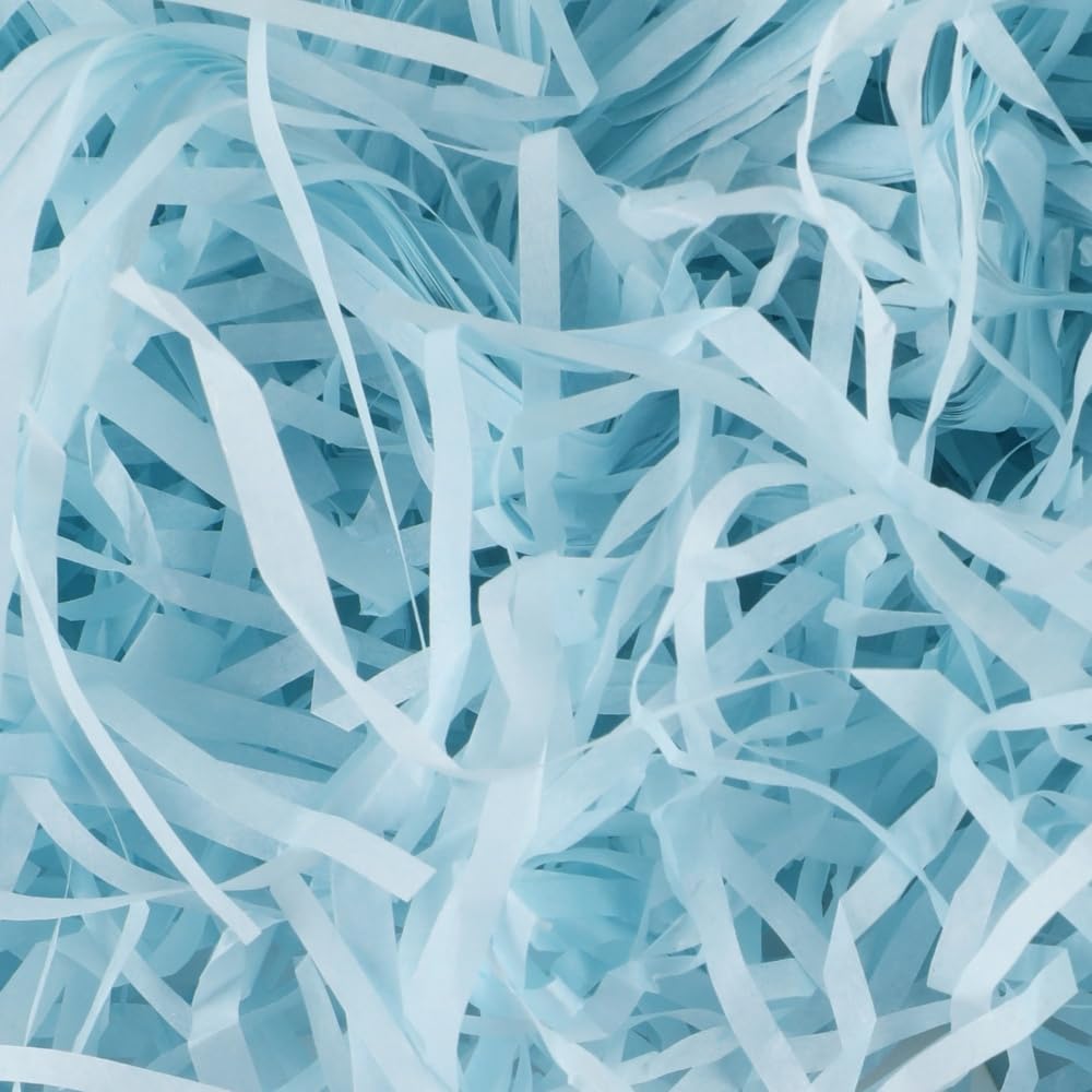 Amazon.com: BoxSkivra 4 OZ Blue Crinkle Paper Shredded Paper for Gift ...