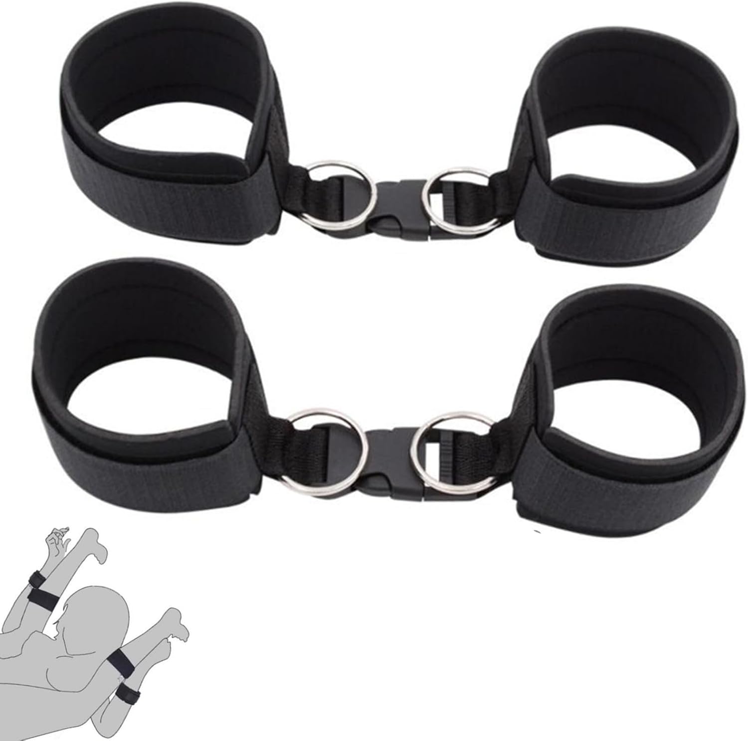 Amazon | LIKENNY SMグッズ 手枷 足枷 セット SMプレイ 拘束具 2個セット M字開脚 ベルト 手足固定枷 痛くない 大人のおもちゃ 手錠 SMコスプレ 腿ハーネス 簡単 ...