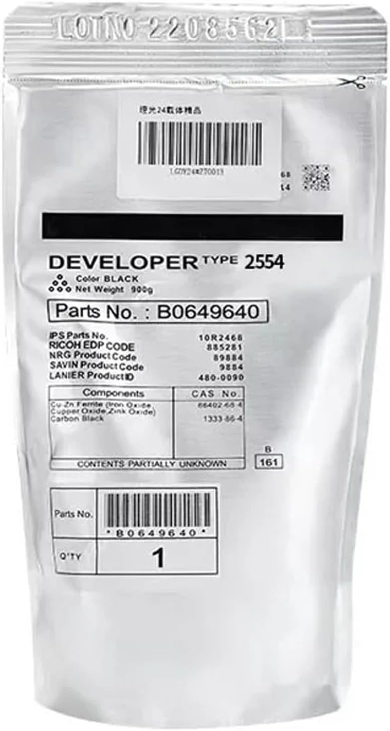 Amazon.com: Polvo revelador tipo 2554 para Ricoh MP 2054 2554 3054 3554 2555 3055 3555 4054 5054 ...