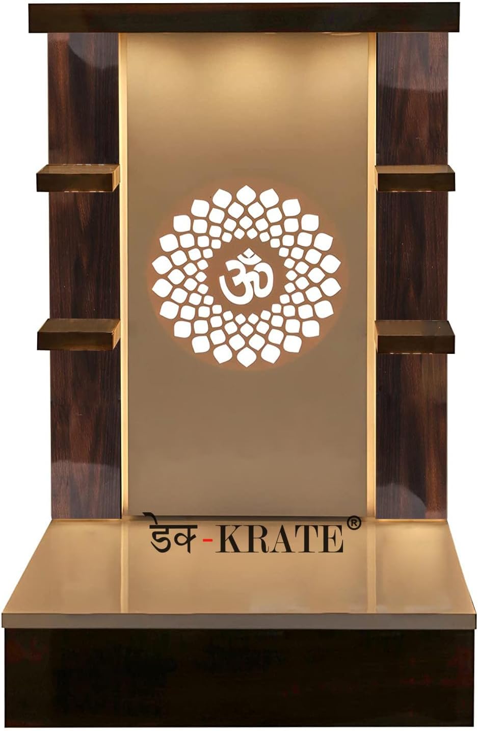 Amazon.com: Deckrate Wooden Temple Wall Hanging & Table Top Mandir With ...