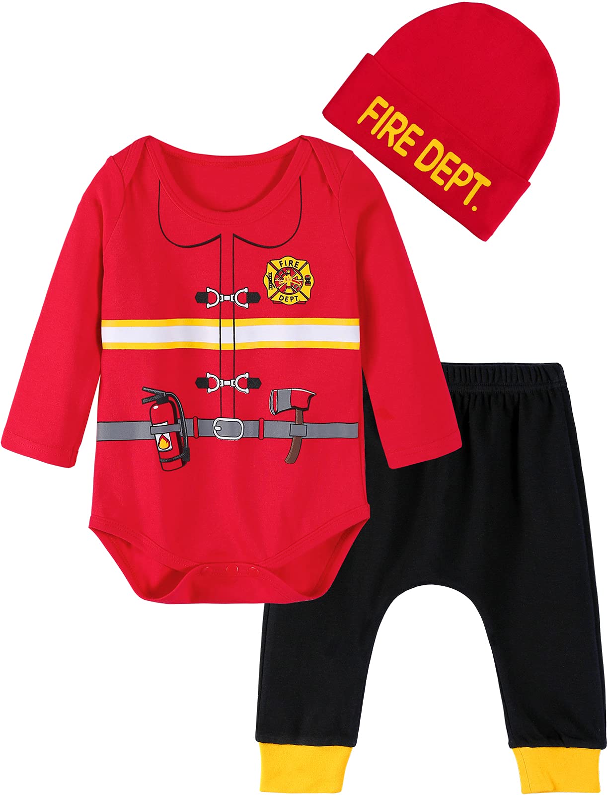 Snapklik.com : COSLAND Baby Firefighter Costume Infant Boys Halloween ...