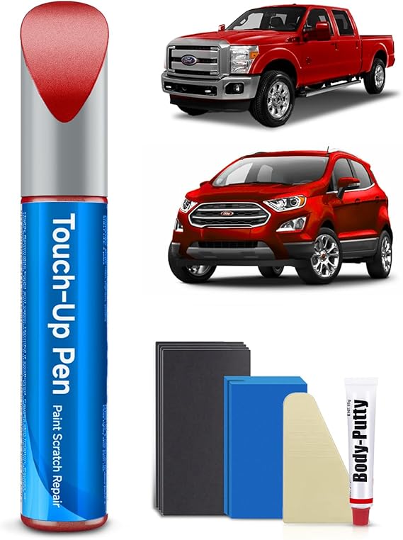 Amazon.com: PQ Race Red Touch Up Paint Kit Compatible with Ford Exact ...