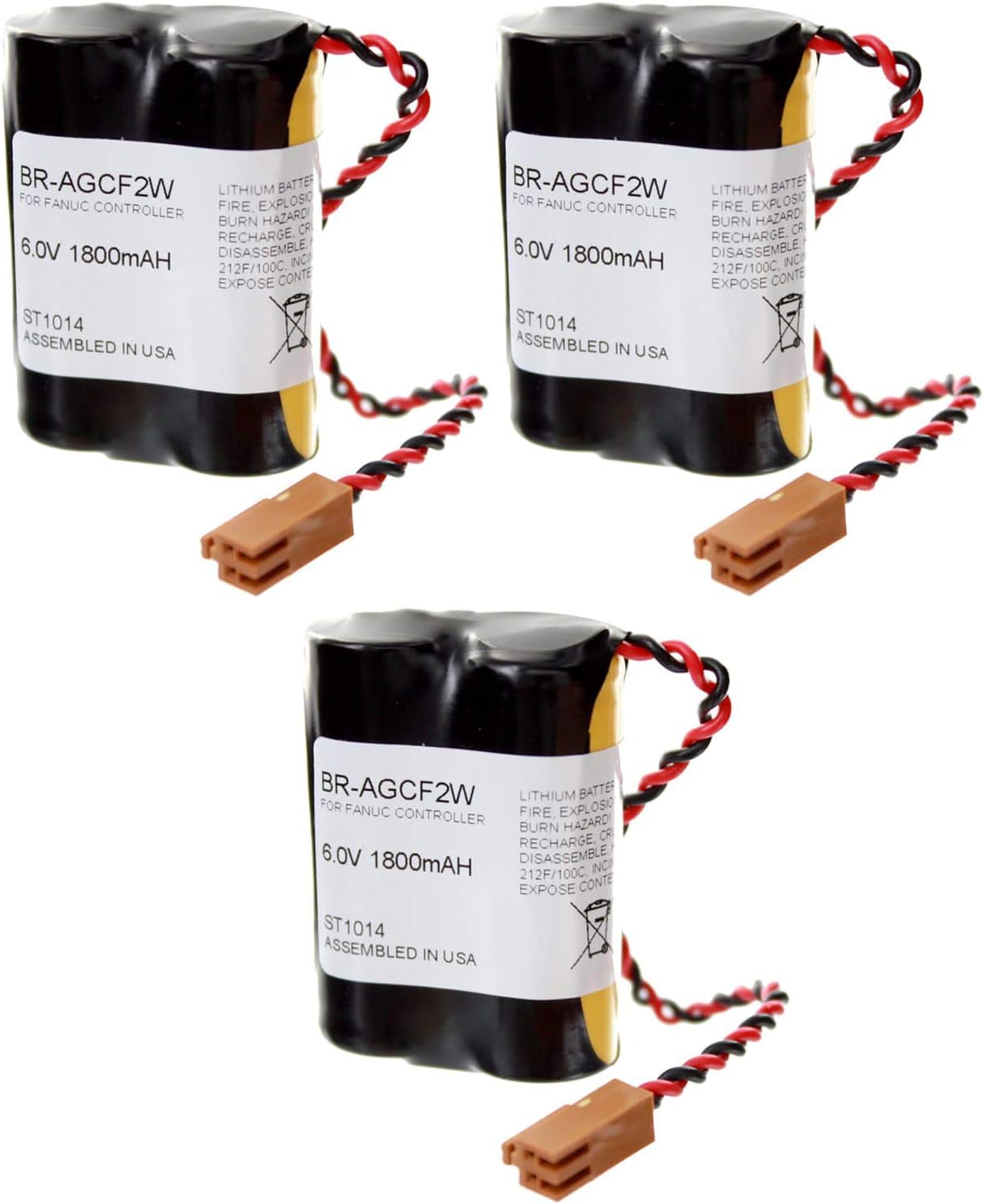 Amazon.com: Three PLC Lithium 6V 1800mAh Computer Backup Batteries ...