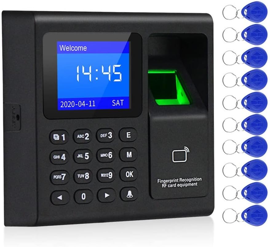 Amazon.com: Fingerprint Attendance Machine Intelligent Biometric Time ...