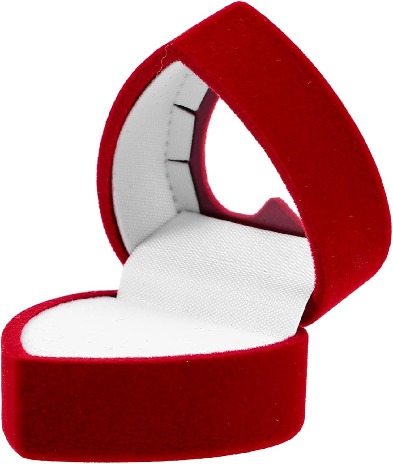 Amazon.com: FOMIYES Heart-shaped Velvet Box with Lid Elegant Jewelry ...
