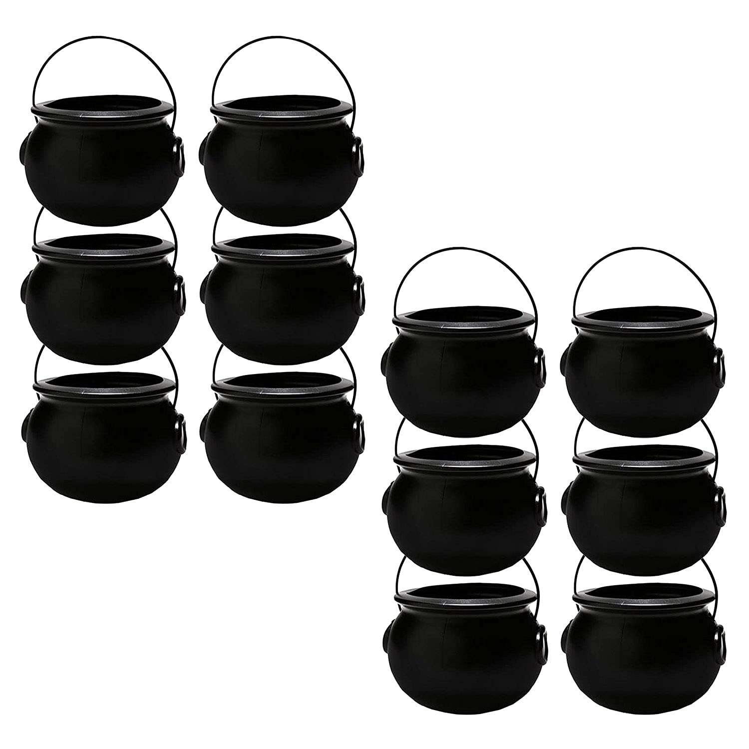 Amazon.com: PMU 12 Pack, 6inch Halloween Cauldron - Cauldron Plastic ...