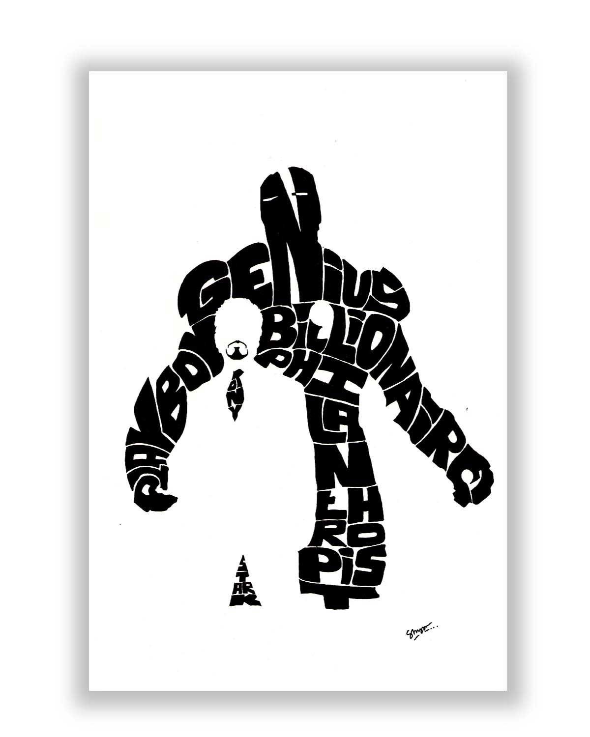 Tony Stark Stencil