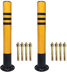 Amazon.com: Street Bollard Parking Post, Security Bollards for Driveway ...