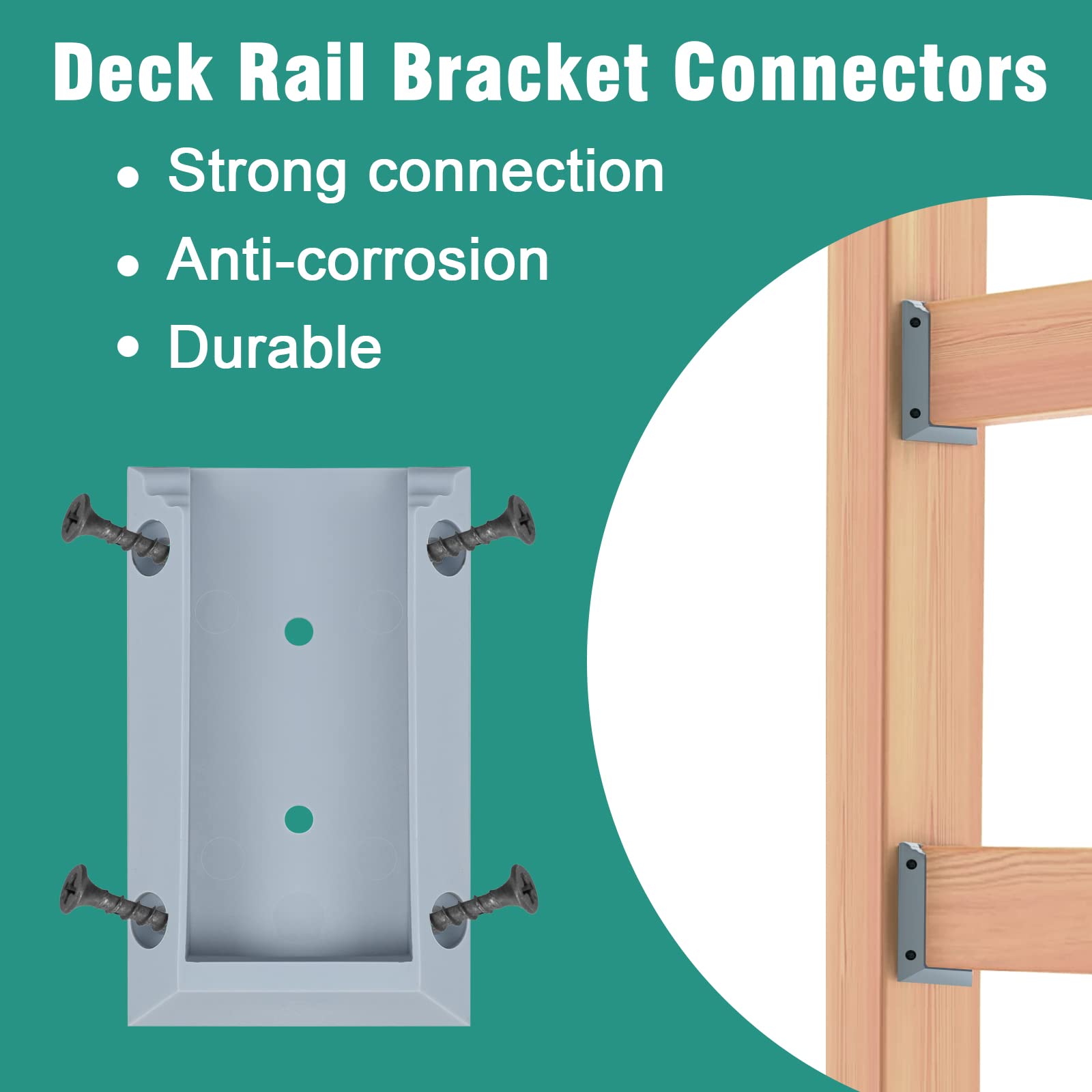 2x4 Deck Rail Bracket Home Depot Eapele 20-Pack - Nylon Connectors For ...