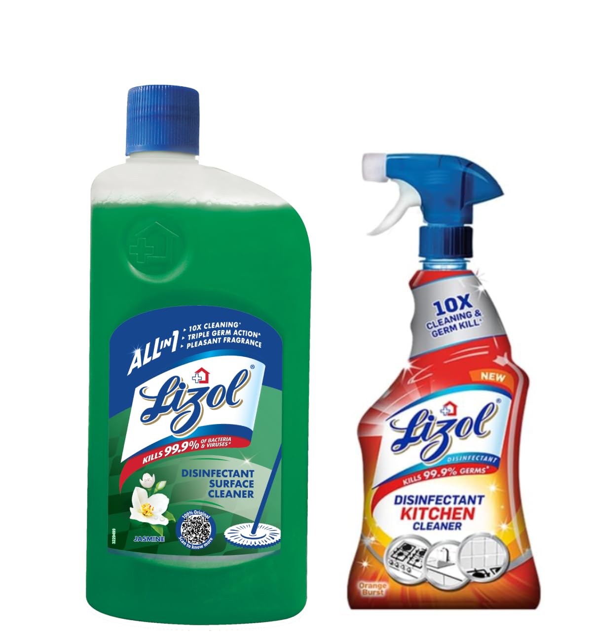 Lizol Disinfectant Surface & Floor Cleaner Liquid, Jasmine - 1 Litre ...