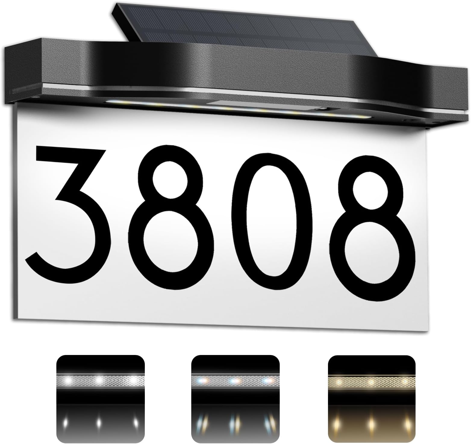 Amazon.com: HapiBean Solar Address Sign for House, Custom Modern House ...