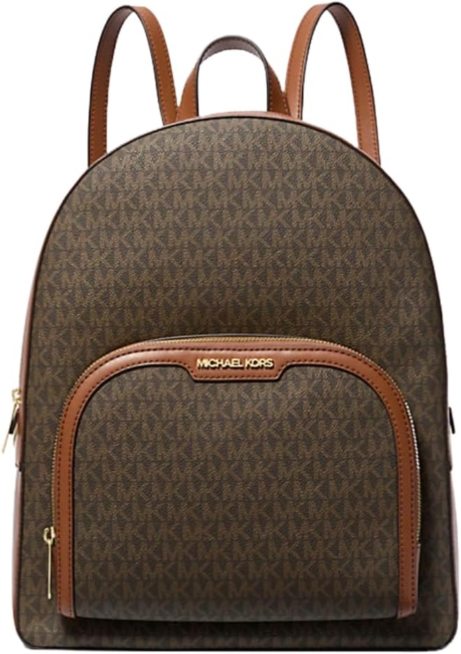 Amazon.com: Michael Michael Kors Jaycee Logo Backpack (Brown, Large ...