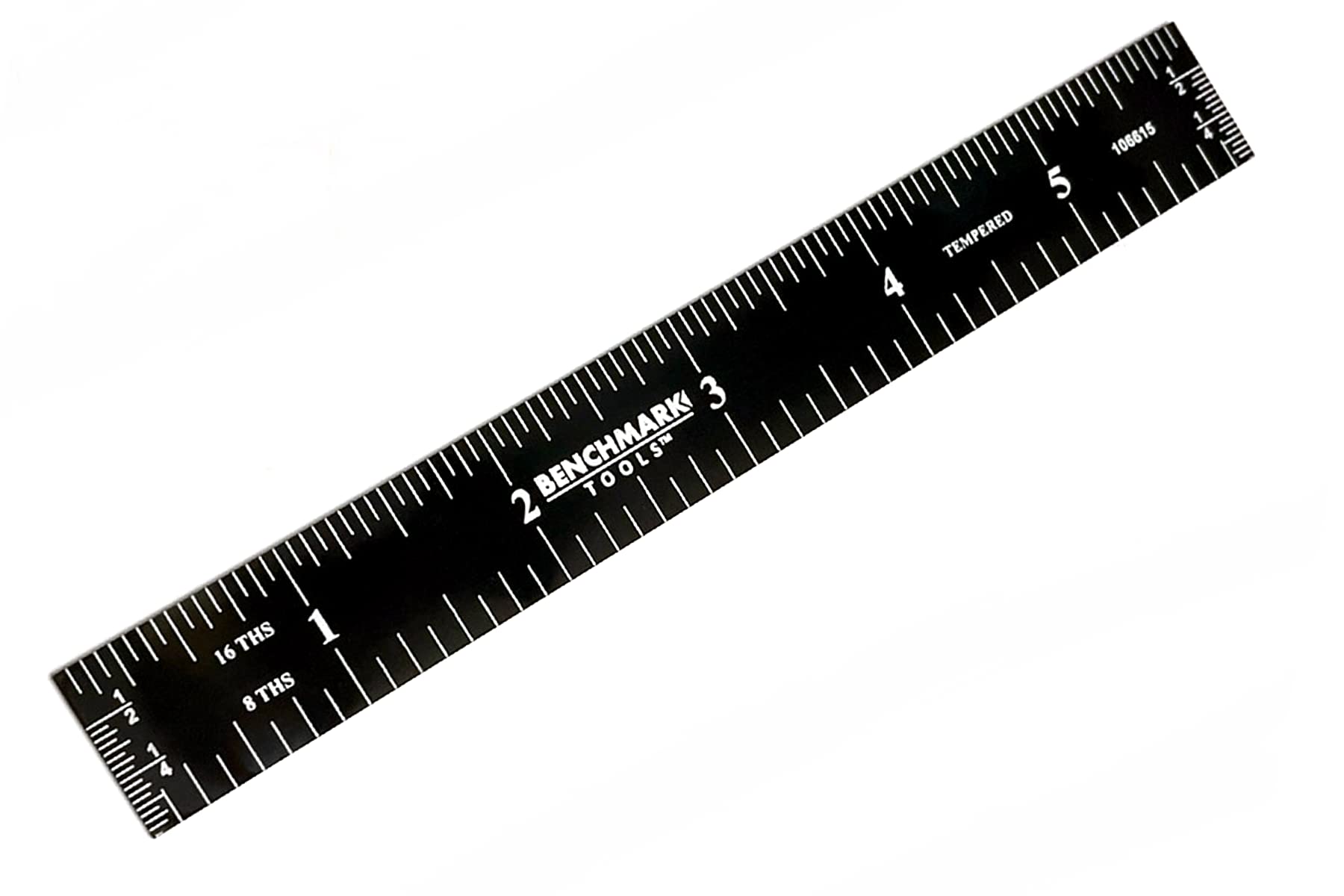 Benchmark Tools 106615 6” Rigid Woodworking Ruler with End Grads Black ...