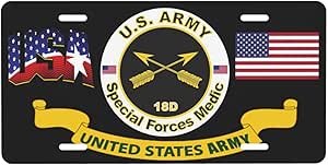 Amazon.com: Us Army Mos 18d Special Forces Medic License Plate Decor ...