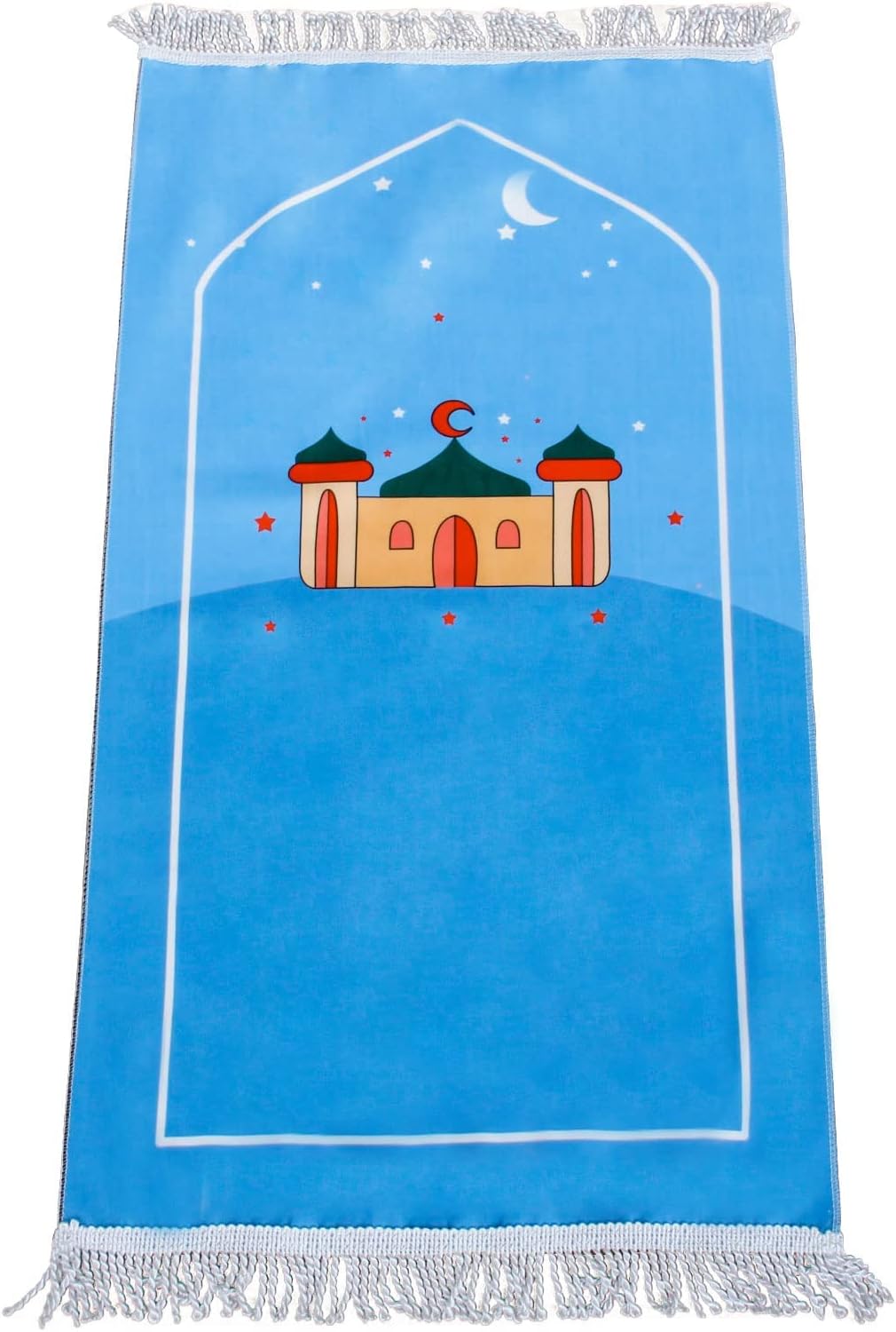 TEBBS Kids Prayer Mat Islamic, Muslim Cartoon Tassel Prayer Rug ...