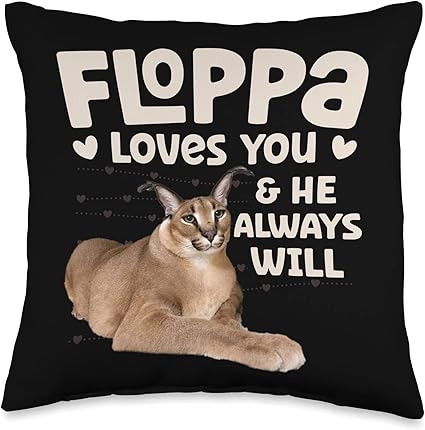 Amazon.com: Big Floppa Caracal Cat Meme Floppa Loves You He Always Will ...