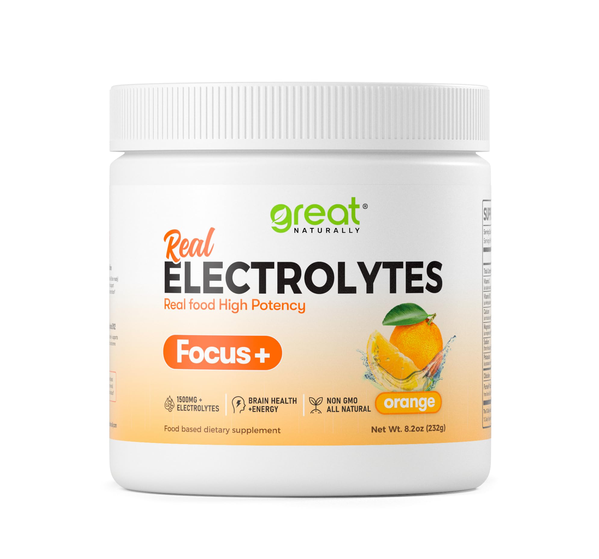 Amazon.com: Great Naturally Focus+ Orange Nootropic Electrolyte ...