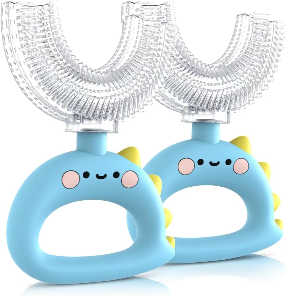 Amazon.com: Newrichbee 4 Packs Kids Toothbrushes U Shaped : Health ...