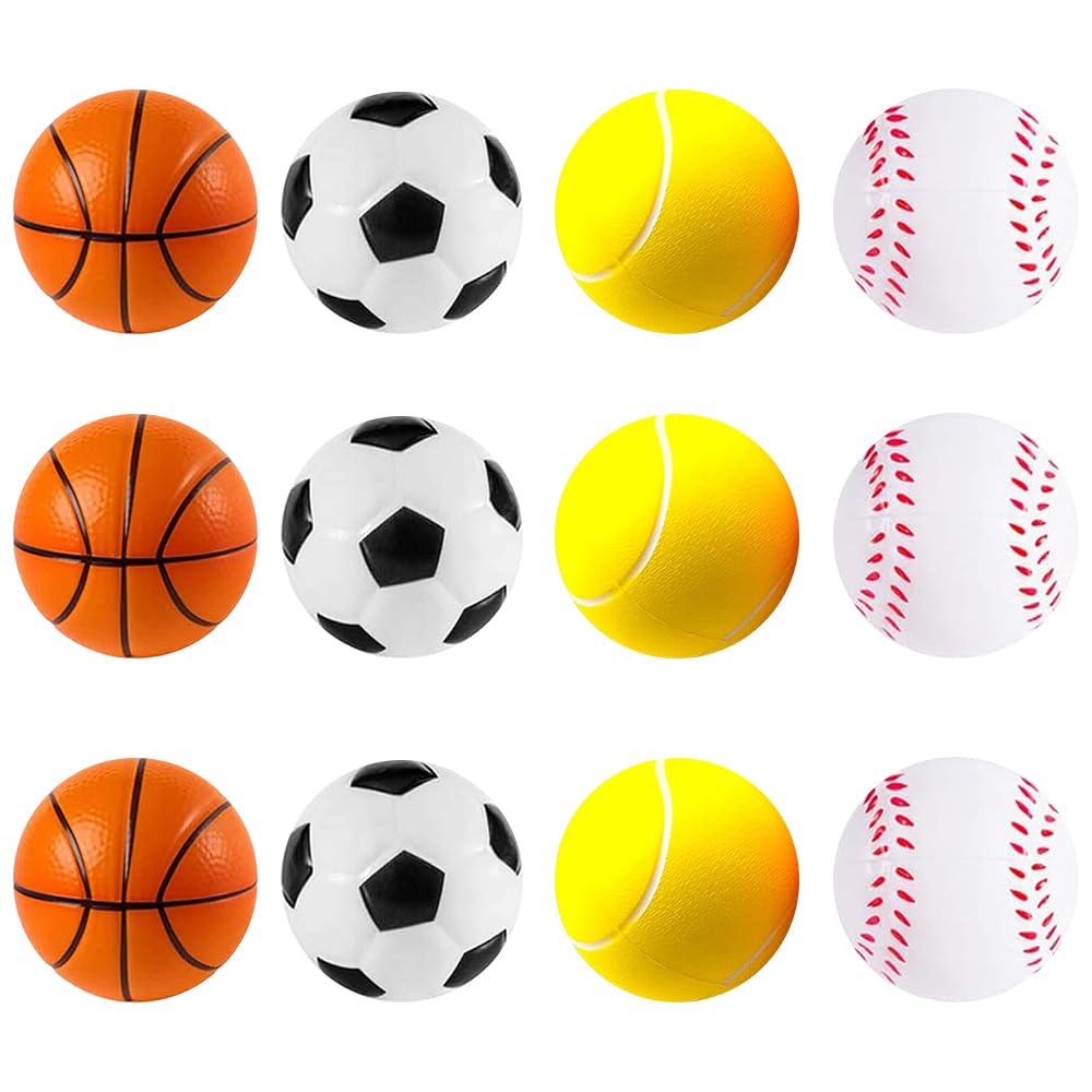 Lotvic Foam Balls, 12 Pcs Soft Sponge Balls, Mini High Bounce Foam ...