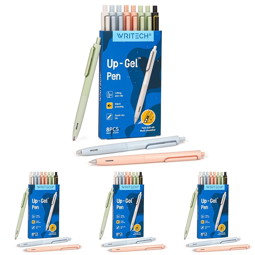 Snapklik.com : Gel Pens Fine Point: 0.5mm No Smear & Smudge Black Ink ...