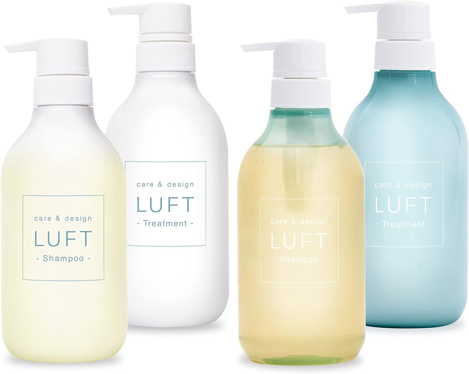 Amazon | LUFT(ルフト) シャンプー&トリートメント 本体使い比べセット うるおいモイストタイプ&さらさらスムースタイプ 各500mL PPT美容液高配合 アミノ酸シャンプー ...