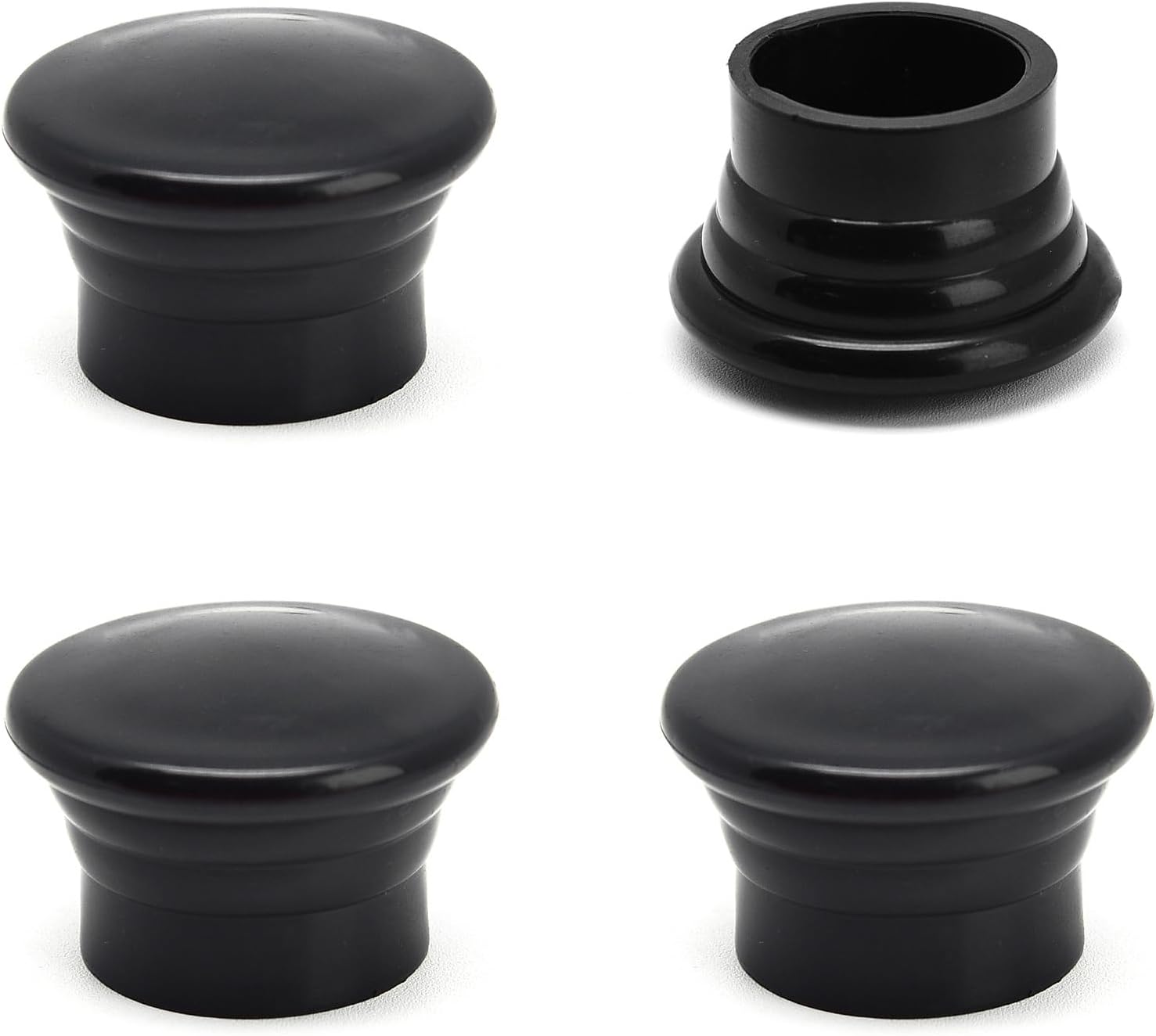 Amazon.com: Safycaby 4 Pack Black Window Curtain Rod End Trim Caps ...