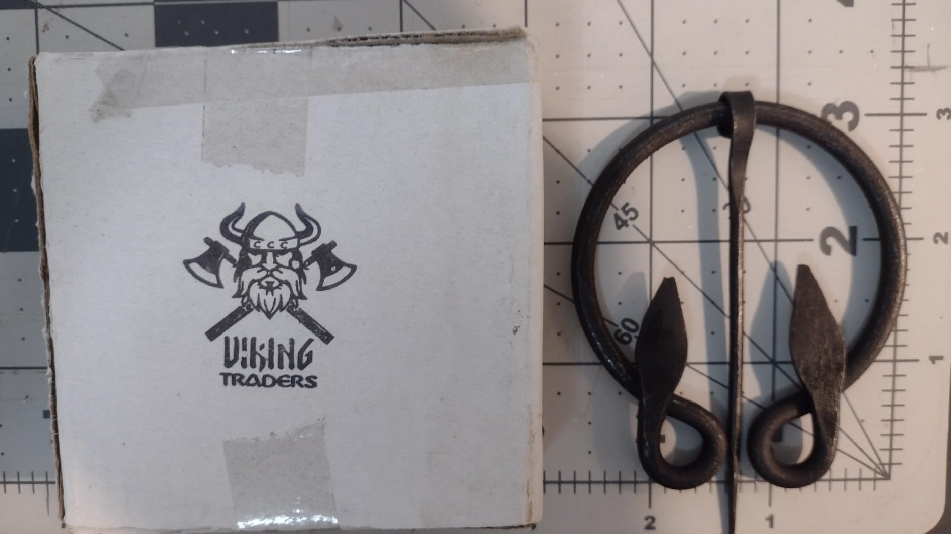 Amazon.com: Viking Traders Vintage Brooch Black Iron Hand-Forged Double ...