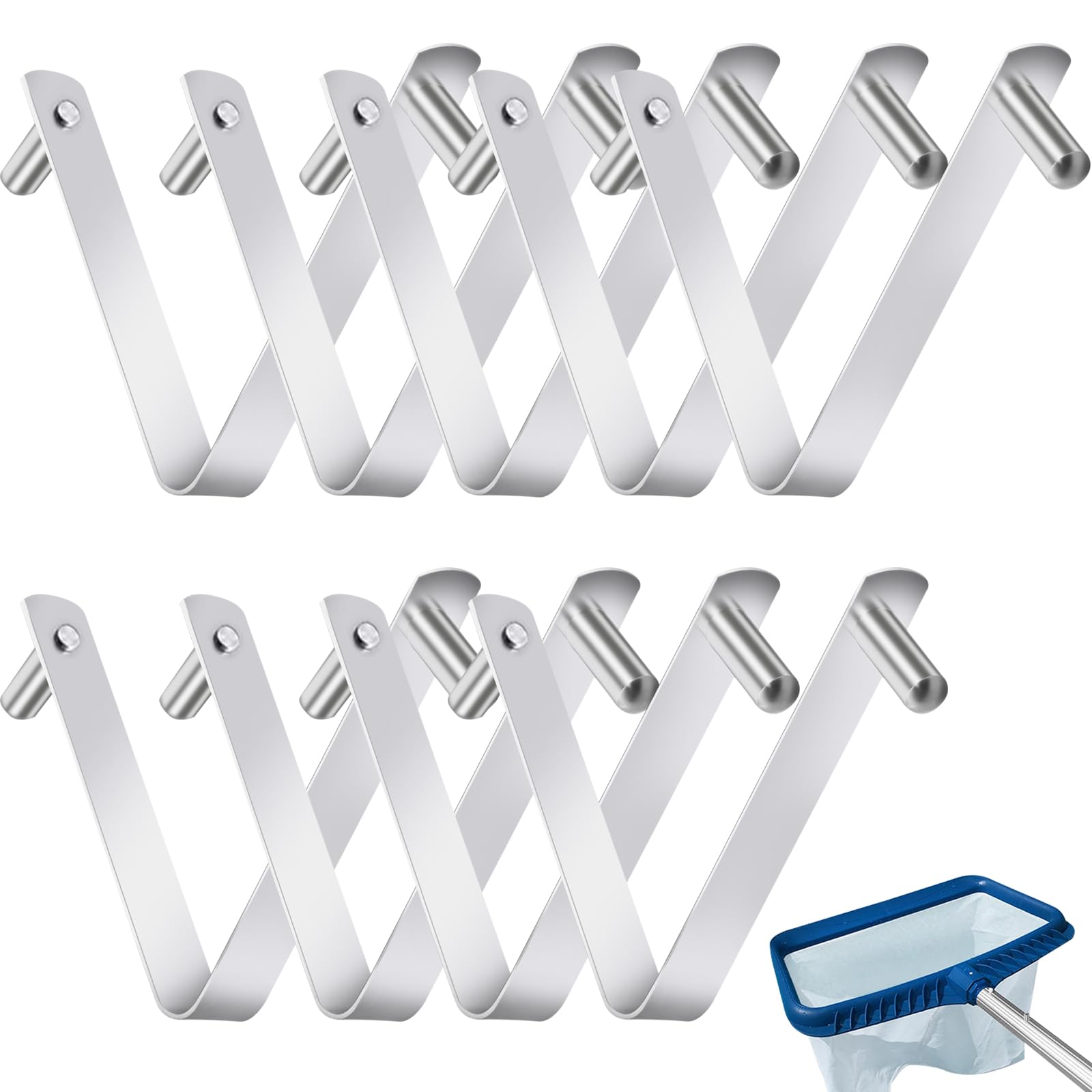 Amazon.com : CANIPHA 9Pcs Pool Brush Clip V-Shaped Clip, Innovative ...