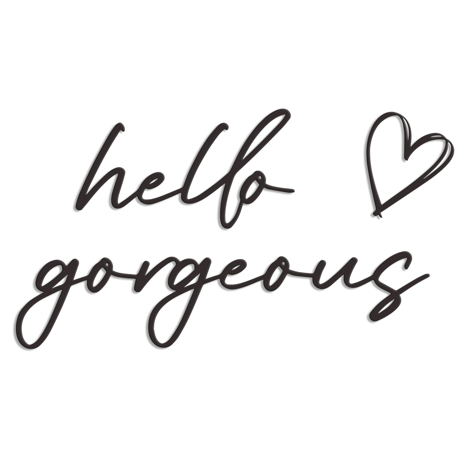 Amazon.com: Metal Hello Gorgeous Wall Decor – Rustic & Chic Metal Hello ...