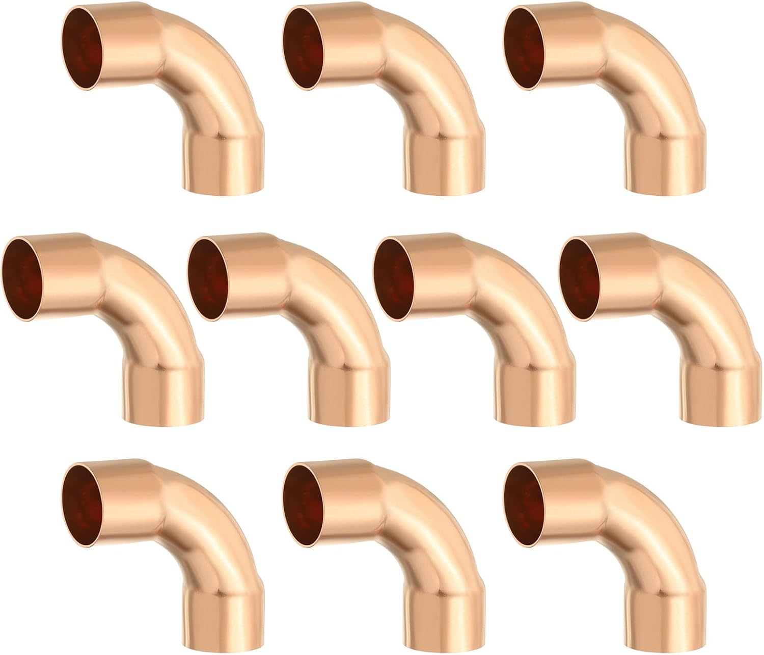 Amazon.com: YOKIVE 5 Pcs Elbow Copper Fitting, 90 Degree Copper Pipe ...
