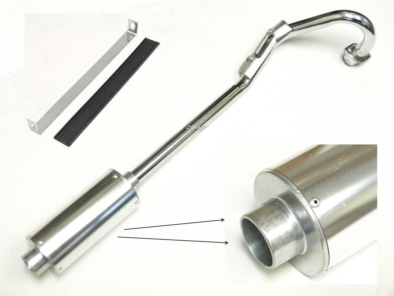 Amazon.com: Muffler Exhaust Pipe Xr50 Crf50 Xr Crf 50 Flat Tip Style ...