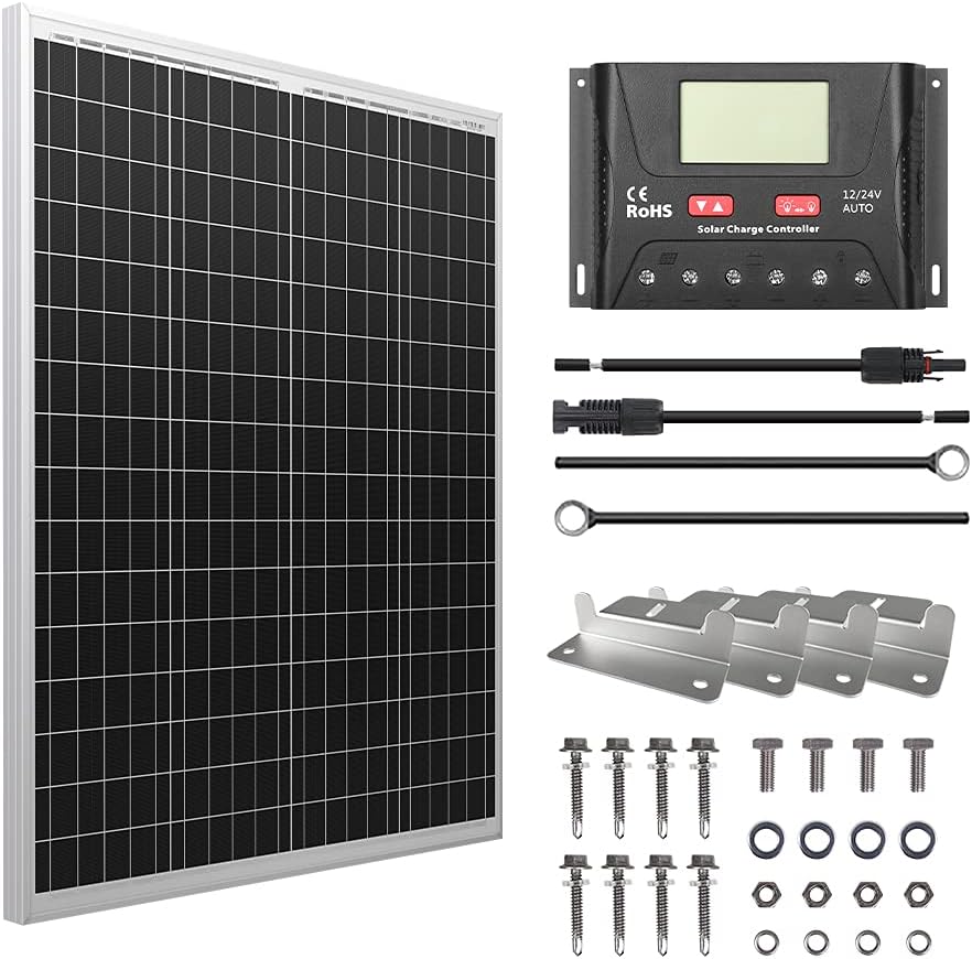 Amazon.com : THUNDERBOLT MAGNUM SOLAR 100 Watt Solar Panel Kit : Patio ...