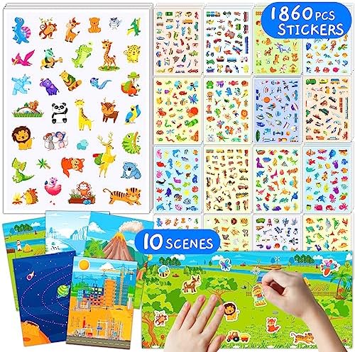 Amazon.com: 3900+ Stickers for Kids, 108 Sheets Reward Cute Stickers ...