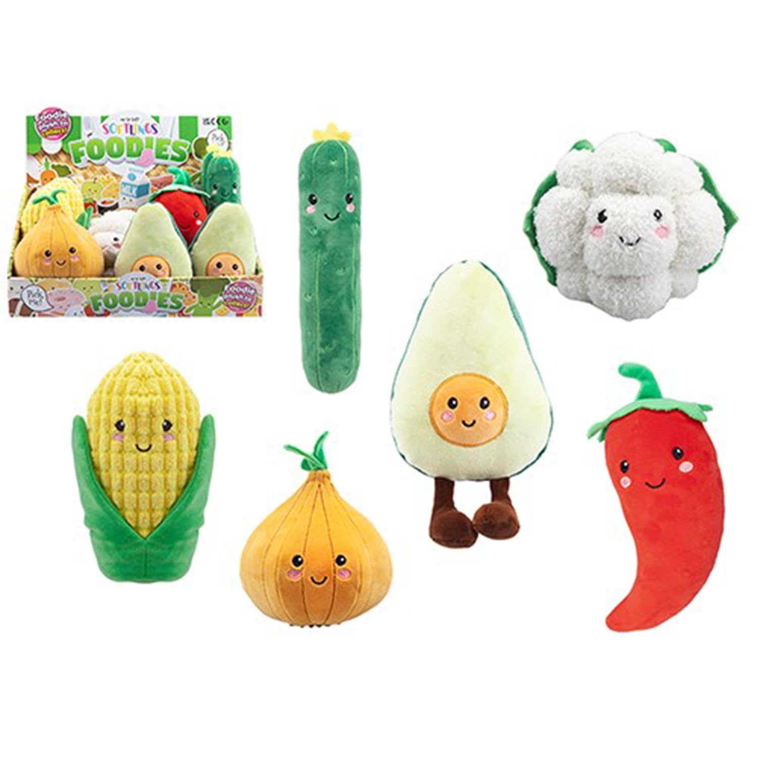 Assorted Designs Salad & Vegi Mates Plush Toy - 16 cm - Soft, Cuddly ...
