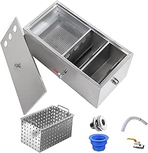 Amazon.co.jp: Commercial Grease Interceptor Grit Trap Stainless Steel ...