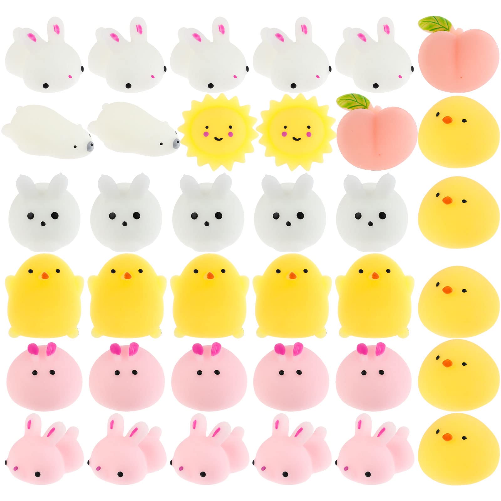 36 Piece Mochi Squishies Cute Squishy Toys Kids Party Favor ...