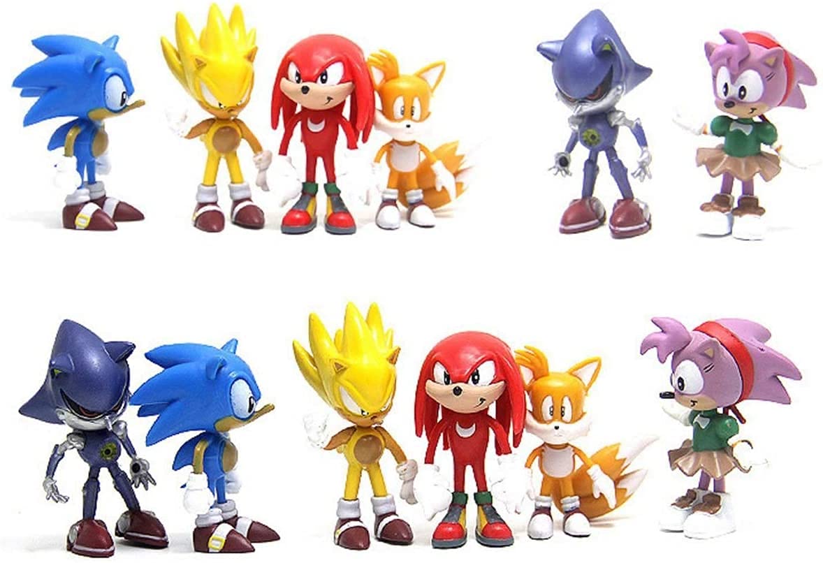 Buy Sonic the Hedgehog Action Figures – 6-Pack Collectible Figures with ...