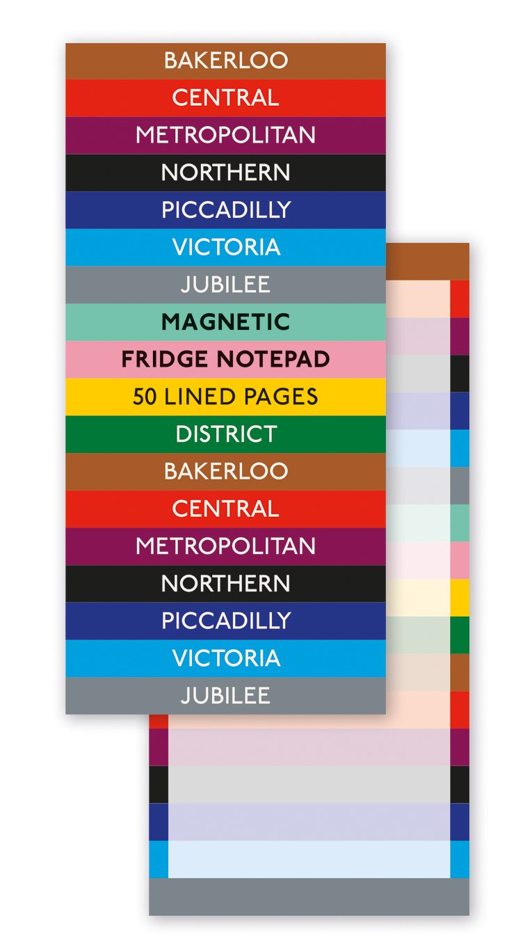 London Underground Magnetic Fridge Shopping To Do List Notepad (10 x 21 ...