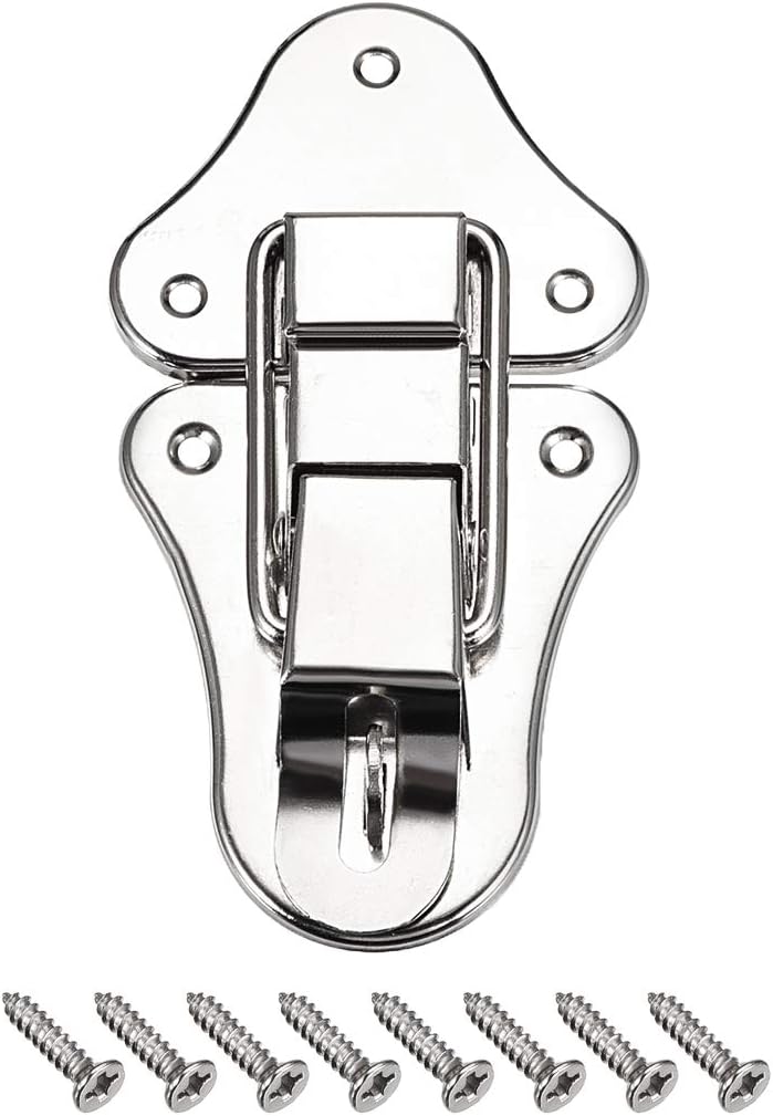 uxcell Box Latch, 95mm x 52mm Metal Suitcase Chest Hasp Catch w Screws ...
