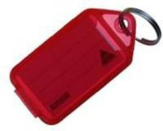 Kevron 56x30mm Red Key Tags with Labels Pack of 100 in Display Box for ...
