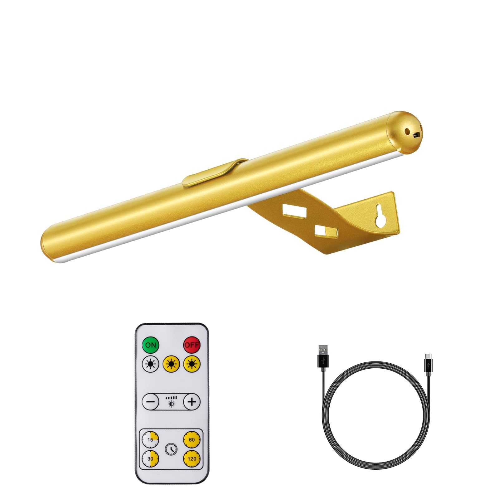 Rechargeable Picture Lights with Remote, 13in Full Metal Wireless ...